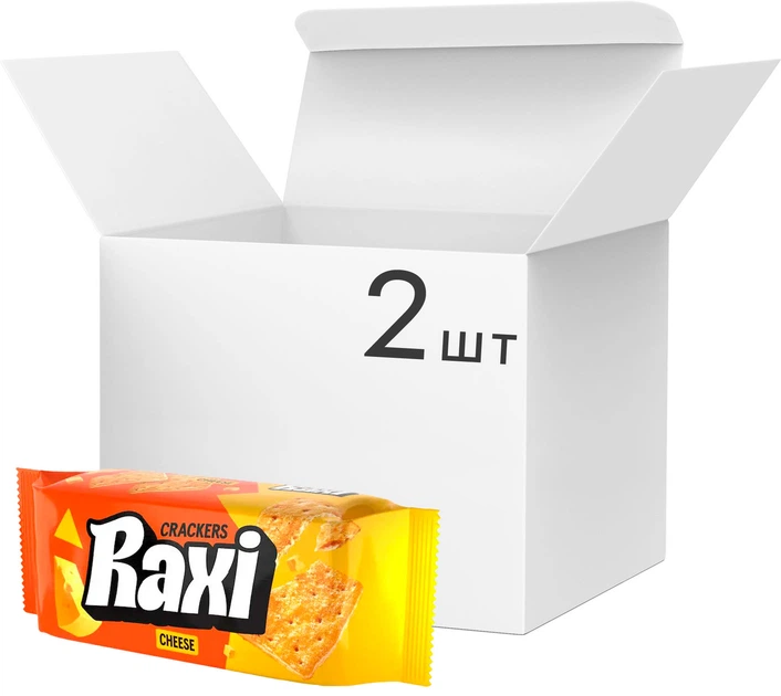 Упаковка крекеров Raxi Сырные 72 г х 2 шт (4770179995198) – ROZETKA. Купить Упаковка крекеров ...