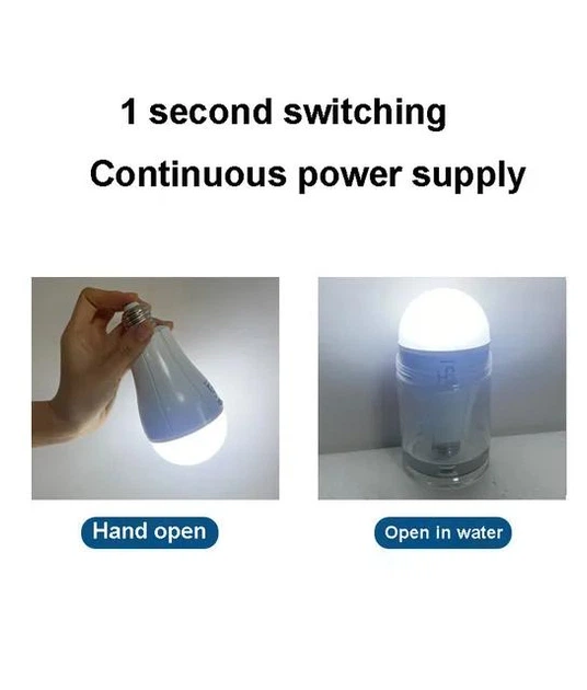 LED Лампочка 30W аварійна на акумуляторах 18650x3шт автоматична | E27 ...