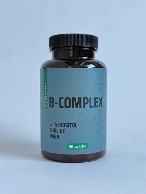 Комплекс вітамінів групи В Sporter B-Complex 90 капсулв упаковці (VMD ...