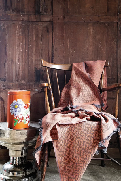 Жаккардовий плед-покривало Issimo Maia 170×230 см Turuncu – купити онлайн на ROZETKA