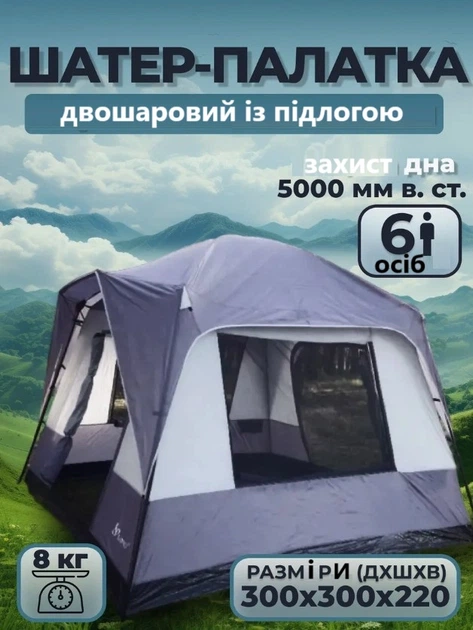 Намет Намет-альтанка туристична кемпінгова 6-ти місна Lanyu LY-1918 – фото, відгуки ...