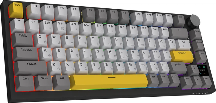 Клавиатура Ajazz AK820 PRO 75% Exploded Flying Fish Switch Black RGB ...