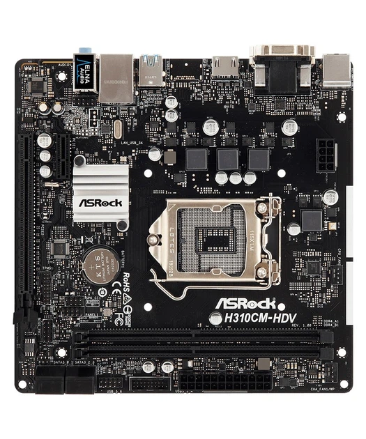 Материнська плата AsRock H310CM-HDV (s1151 v2, Intel H310, PCI-Ex16 3.0 ...
