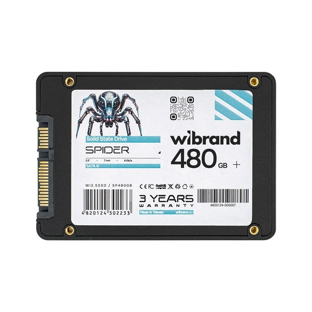 Жорсткий диск 2.5 SSD 480Gb Wibrand Spider, WI2.5SSD/SP480GB, 3D TLC ...