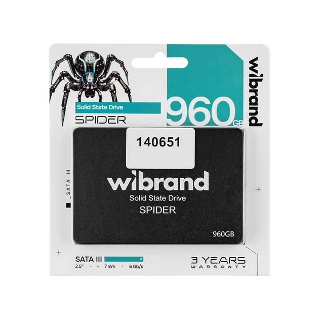 Жорсткий диск 2.5" SSD 960Gb Wibrand Spider, WI2.5SSD/SP960GBST, 3D TLC ...
