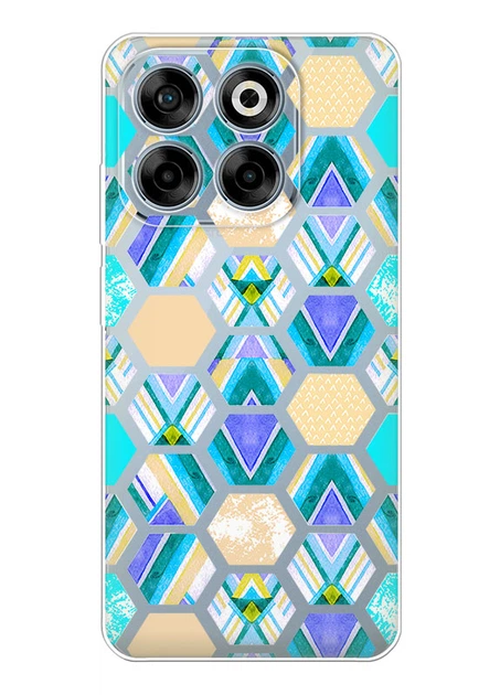 Прозрачный силиконовый чехол iSwag для ZTE Nubia V70 с рисунком - Ромбы ...