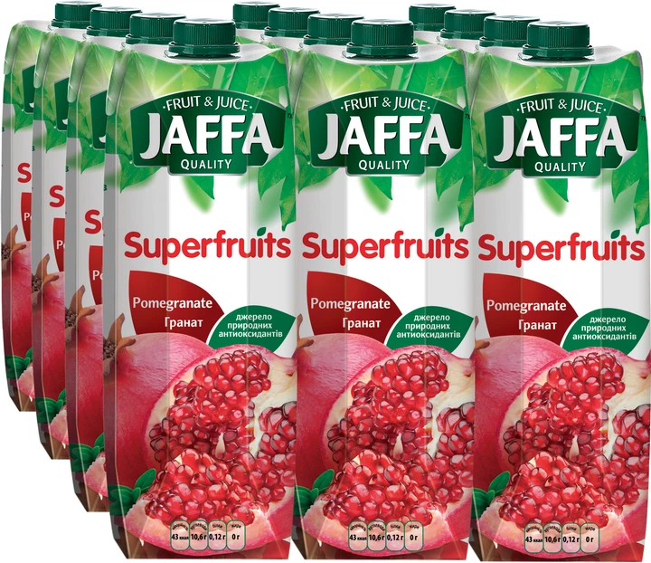Упаковка нектару Jaffa Гранатовий 0.95 л х 12 шт. (4820003685563 ...