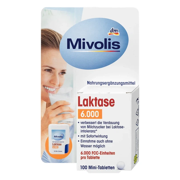 Біологічно активна добавка Mivolis Laktase 6.000, 100 шт, від DM ...