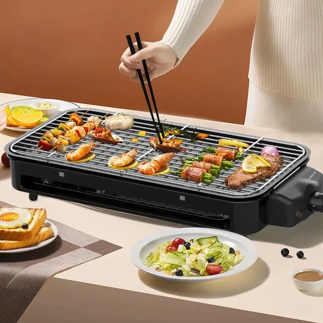 Електричний гриль-барбекю настільний Rainberg RB-2292 з решіткою BBQ 3000 Вт – фото, відгуки ...