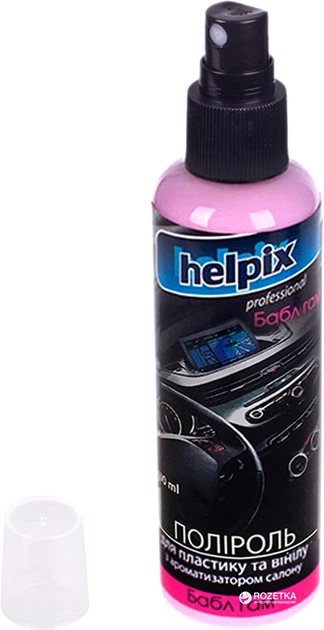 Полироль для пластика и винила Helpix Professional 100 мл Бабл гам + губка (2494) – фото, отзывы ...