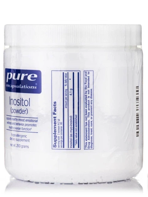 Інозитол міо інозитол Inositol Powder Pure Encapsulations 250 г – фото ...