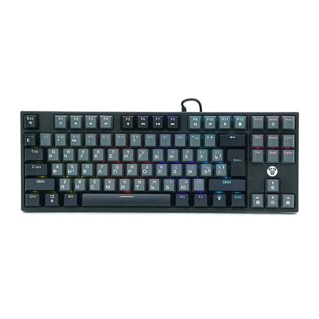 Клавіатура USB Fantech ATOM MK876, (Eng/Укр/Рус), Grey (red switch ...