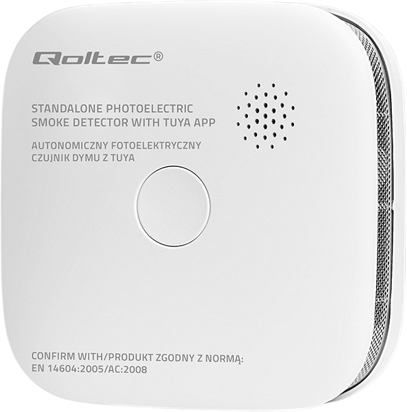 Датчик диму Qoltec з батареєю Tuya Wi-Fi 85 дБ LED (5901878525792 ...