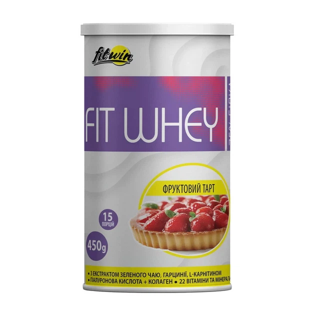 Сироватковий протеїн FitWin Fit Whey (450 г, фруктовий тарт) – фото, відгуки, характеристики в ...
