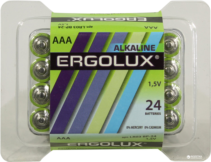 Батарейки Ergolux AAA BLI 24 Alkaline (LR03 BP-24) – низкие цены ...