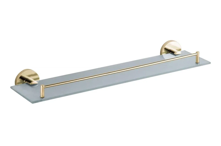 Полка в ванную VBI Venus подвесная, стекло, матовое золото (VBI ...