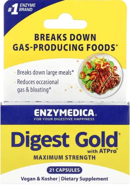 Ферменти для травленняEnzymedica Digest Gold with ATPro 21 капсул в ...