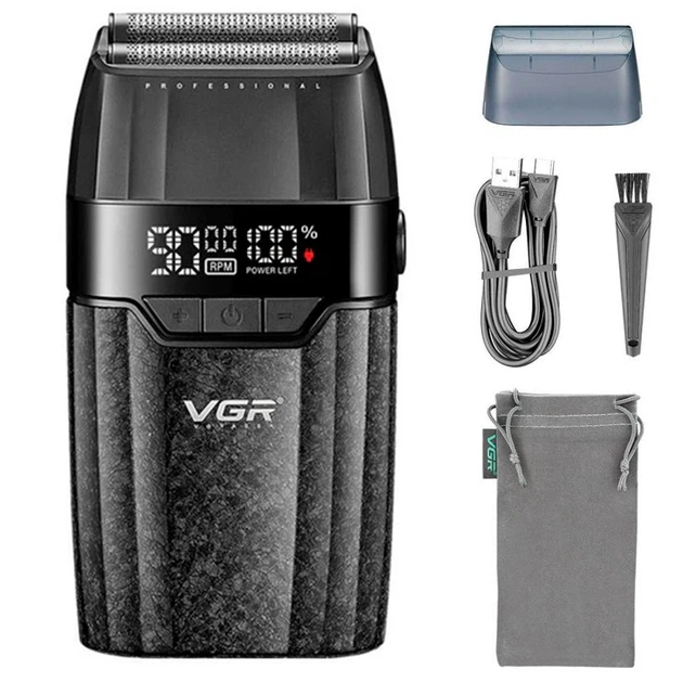 Електробритва шейвер VGR V-640S, подвійне лезо, 9000 RPM, LED-дисплей – фото, відгуки ...