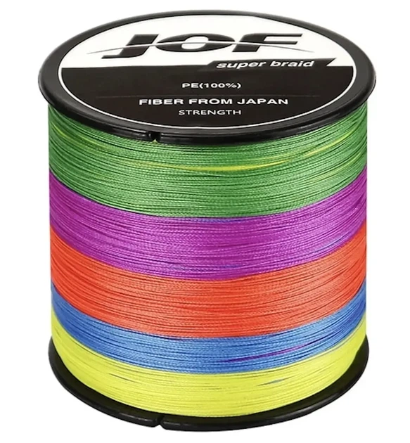 Риболовний чотирижильний плетений шнур 300 м JOF ×4 300 м #8 0,5 мм, 80 ...