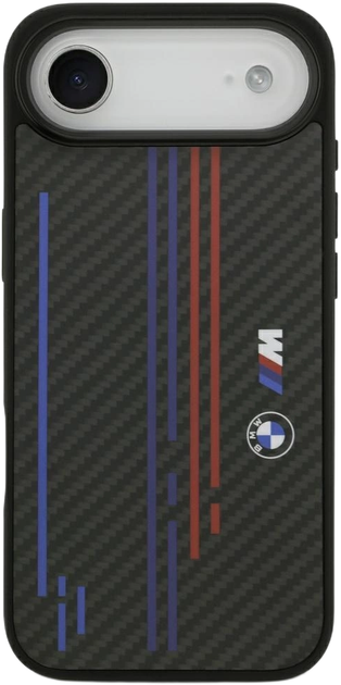 Панель BMW M Kevlar Lines & Logo MagSafe для Apple iPhone 17 Air Black ...