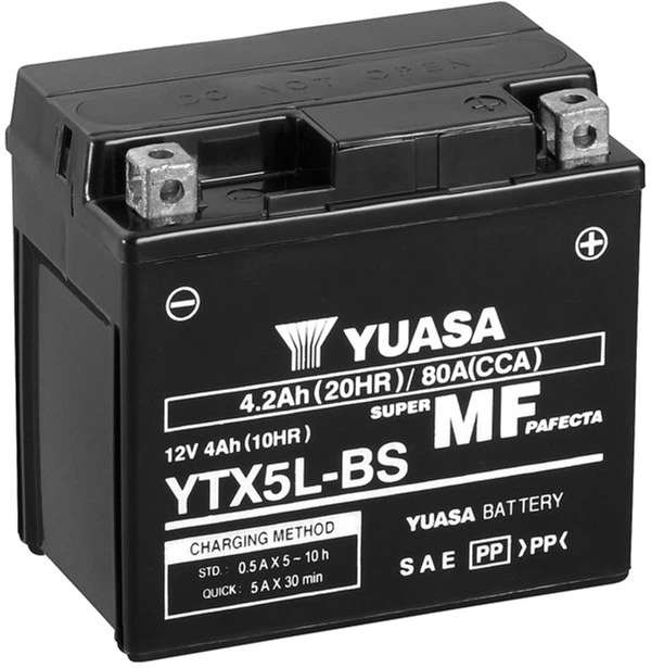 Мото аккумулятор Yuasa 12V 4Ah MF VRLA Battery AGM YTX5L-BS (сухозаряжений) (YTX5L-BS) – фото ...