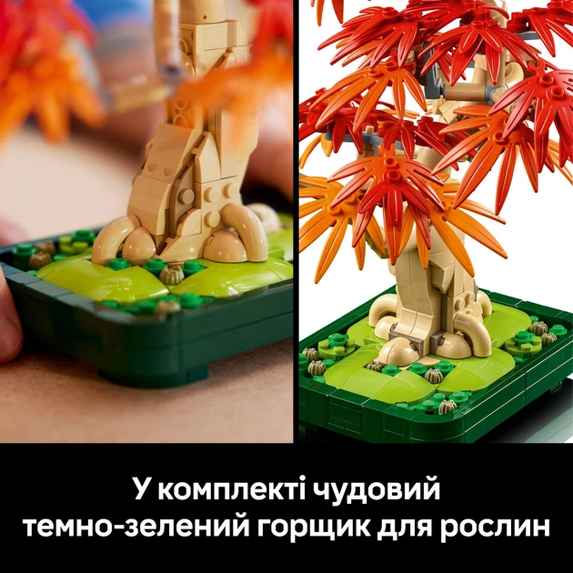 Набір конструкторів LEGO Botanicals Бонсай з японського червоного клена ...