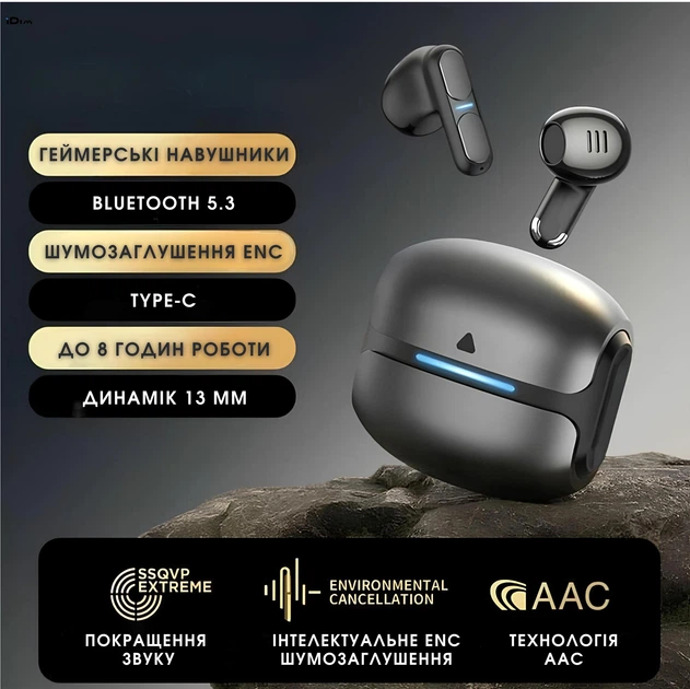 Бездротові ігрові Bluetooth-навушники Langsdom Theta TG11 з ...