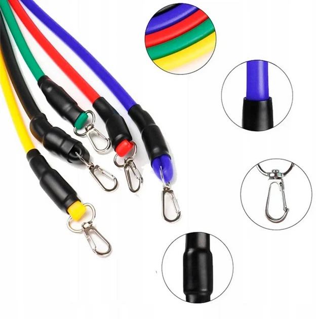 Набір еспандерів трубчастих силових "Power Strength Tube" NE-PW-5 5 шт ...