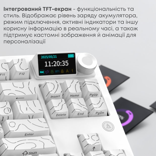 Клавіатура бездротова Ajazz AK870 V2 Maillard Switch Wireless/Bluetooth ...