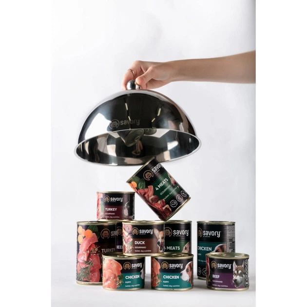 Корм вологий Savory Dog All breeds Puppy Chicken rich in Rabbit паштет ...