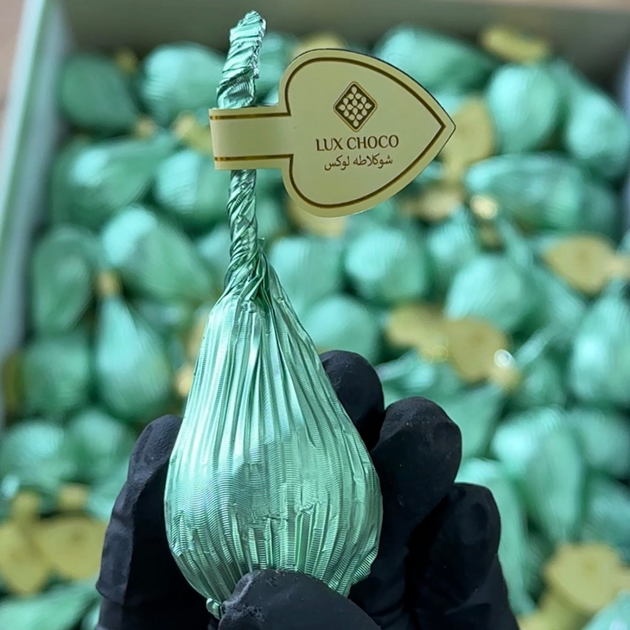 Дубайські цукерки Lux Choco з фісташковим кремом у формі груші 1 кг ...