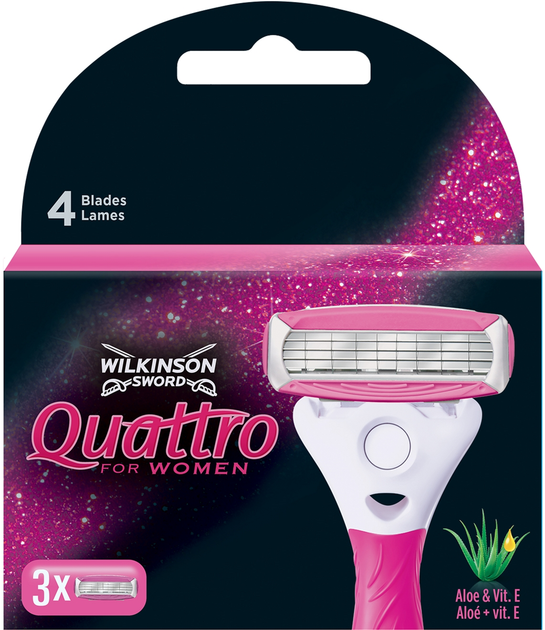 Сменные картриджи для бритья Wilkinson Sword Quattro Women 3 шт ...