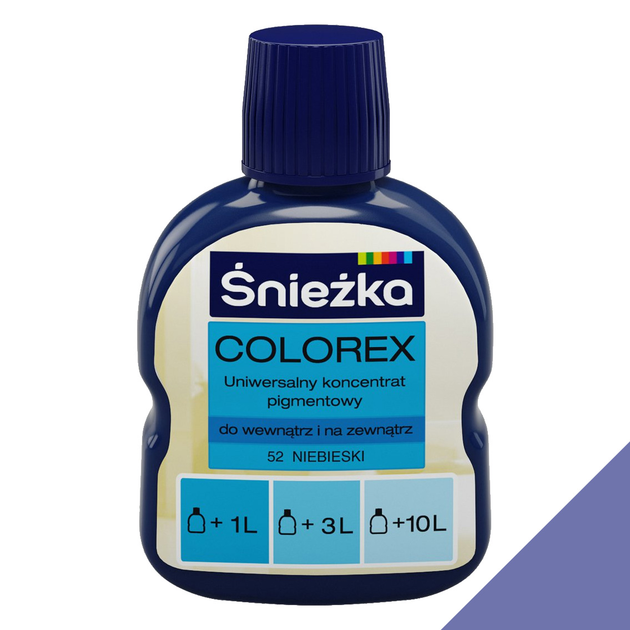 Пигментный концентрат Sniezka Colorex 100 мл (темно-синий 50) – низкие ...