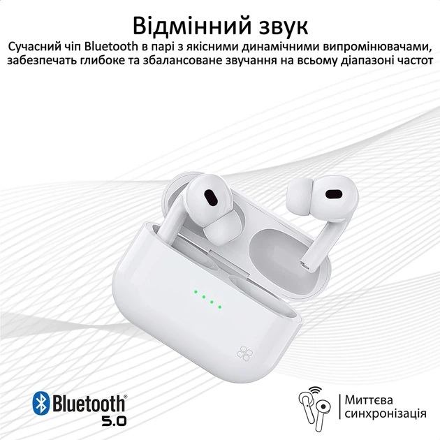 TWS-навушники Promate Harmoni Bluetooth 5 White (harmoni.White) купити ...