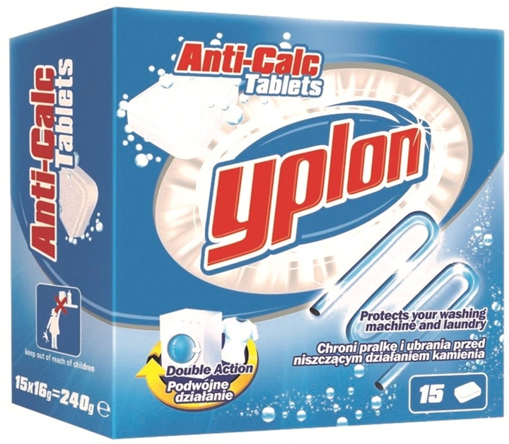 Таблетки проти накипу в пральних машинах Yplon 16 г х 15 шт ...