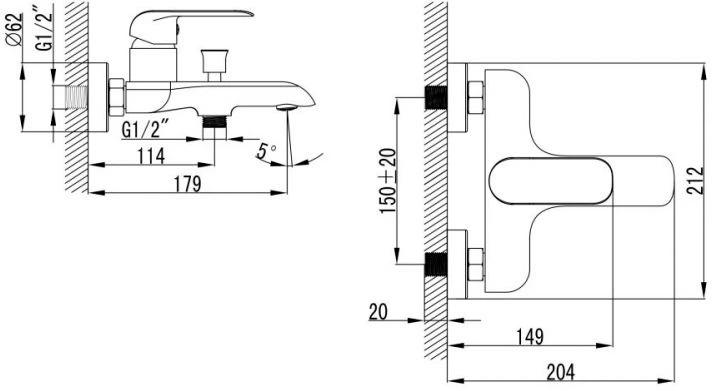 Змішувач для ванни DEVIT Iven 43113141W – фото, відгуки, характеристики в інтернет-магазині ...
