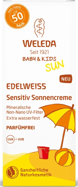 Сонцезахисний крем Weleda Едельвейс для чутливої шкіри SPF 50 50 мл ...