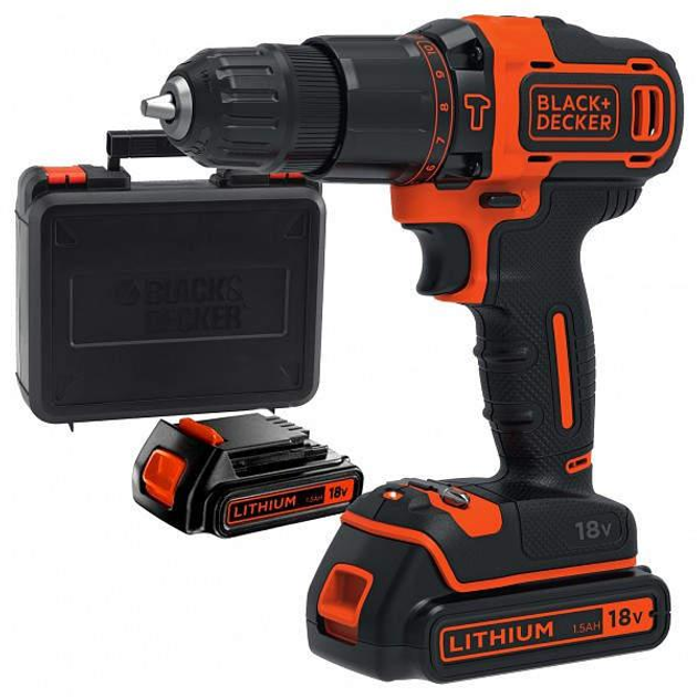 Аккумуляторный ударный шуруповерт Black&Decker BDCHD18KB – фото, отзывы ...