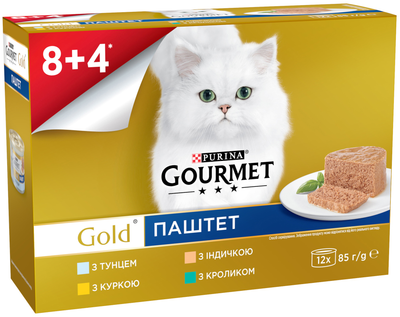 Упаковка влажного корма для кошек Purina Gourmet Gold Мікс смаків ...