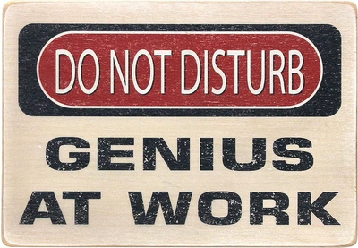 Деревянный постер Wood Posters Do Not Disturb. Genius at work Формат A4 ...