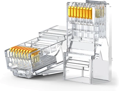 Конектор Ugreen NW120 Cat-6 UTP RJ45 Modular Plugs 100 шт. Transparent ...