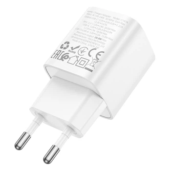 Мережевий зарядний пристрій Hoco C147A PD20W / 3A USB+Type-C зі швидкою ...