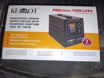 ДБЖ Kemot KEMOT PROsinus-1000-LFP4 з чистою синусоїдою та функцією ...