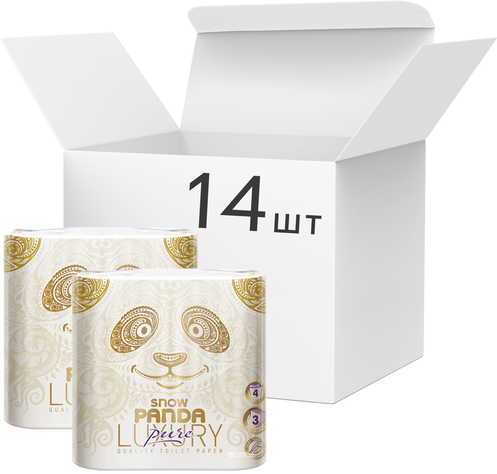 ROZETKA | Упаковка туалетной бумаги Снежная Панда Luxury Пьюр 152 ...