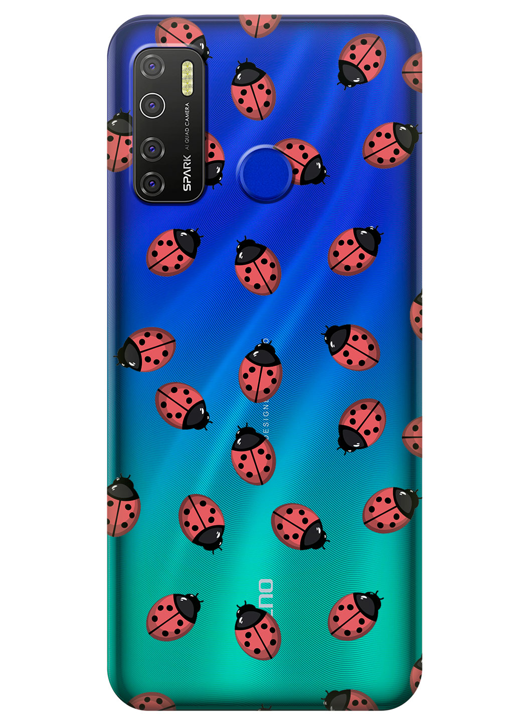 Прозрачный силиконовый чехол iSwag для Tecno Spark 5 Pro с рисунком ...