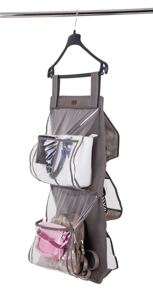Подвесной органайзер для хранения сумок Plus ORGANIZE серый HBag-Plus ...