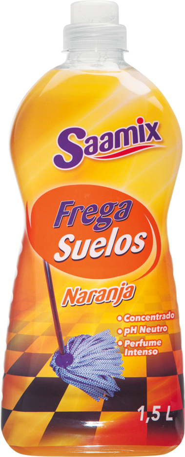 Концентрированное средство для чистки пола Saamix Апельсин 1.5 л ...