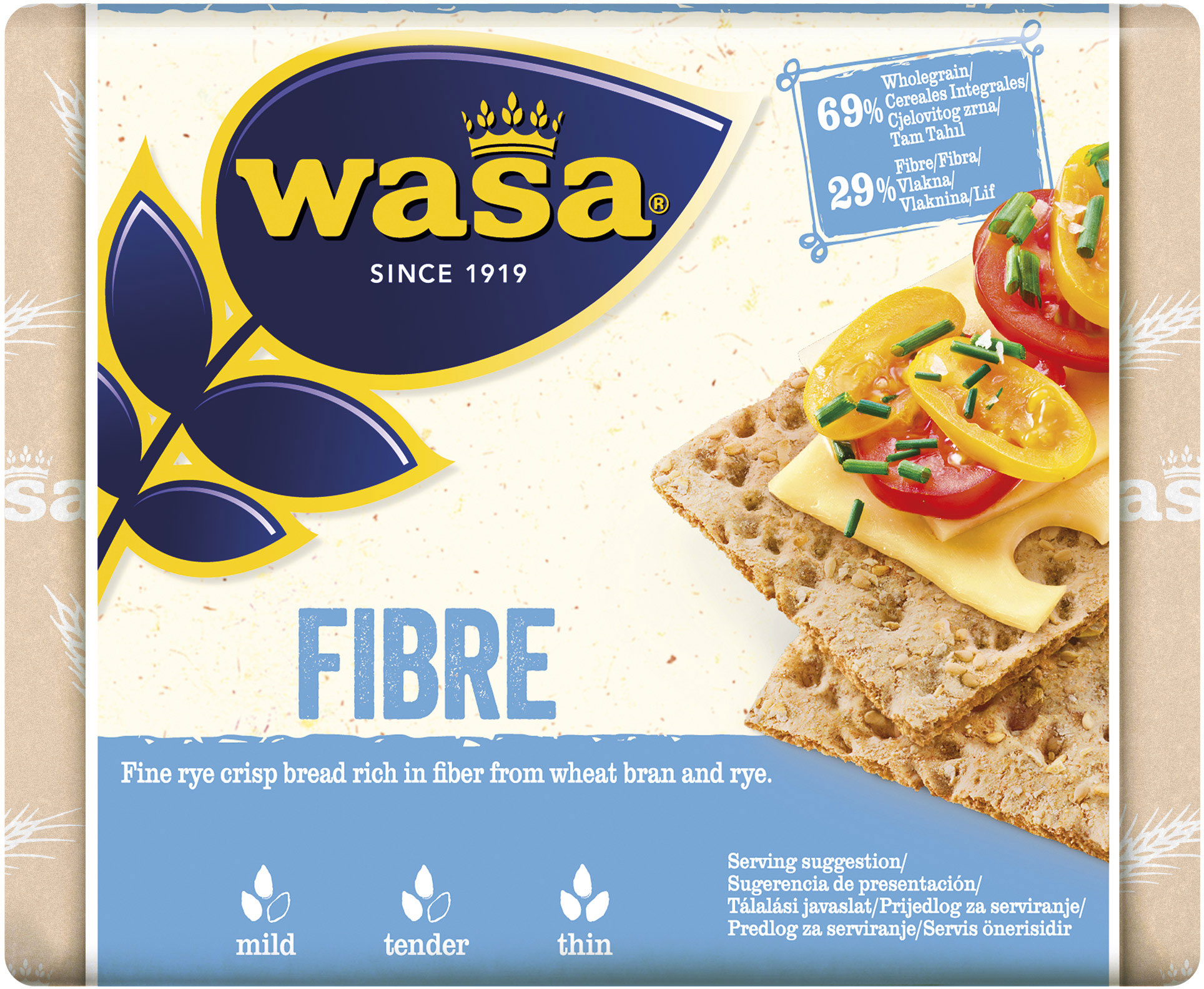 Хлебцы Wasa Fibre ржаные цельнозерновые 230 г (7300400117852) – купить ...