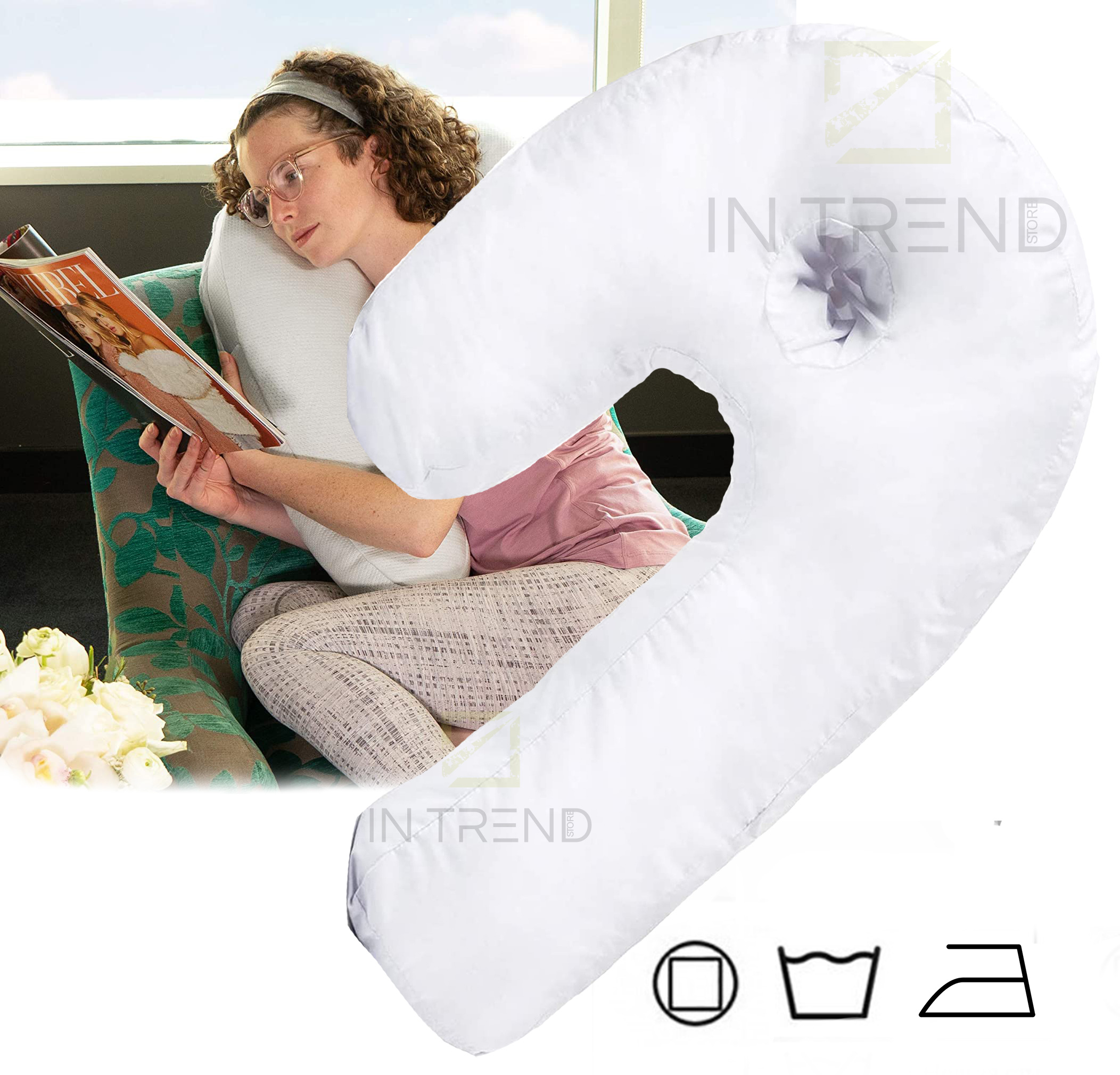 Ортопедическая подушка Side Sleeper Белая антиаллергенная поддержка шеи ...