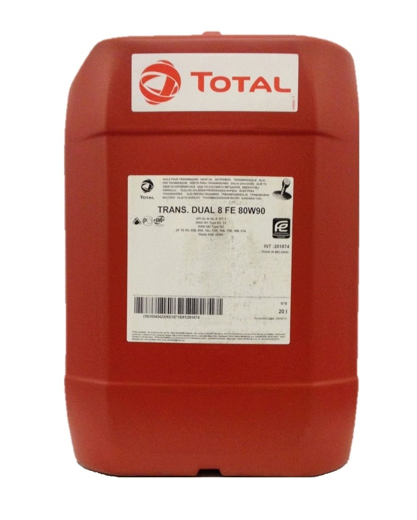 Трансмиссионное масло TOTAL Transmissioin Dual 8 FE 80w90 20л – низкие ...